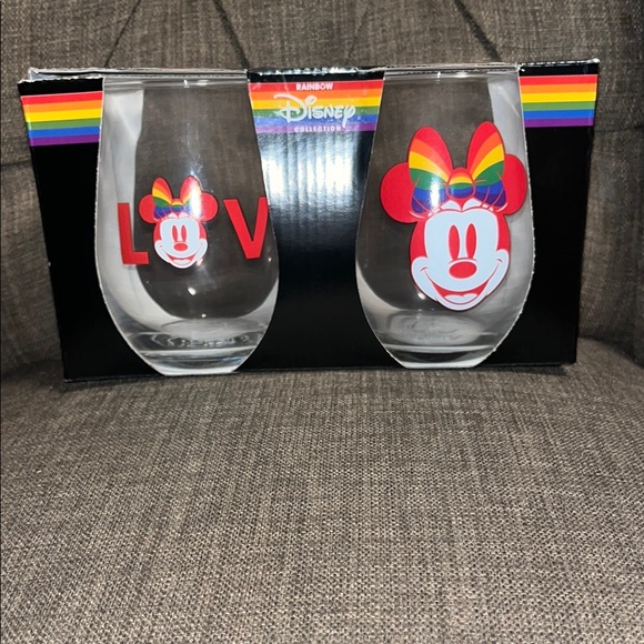 Disney | Dining | Disney Rainbow Collection Minnie Mouse Tear Drop ...
